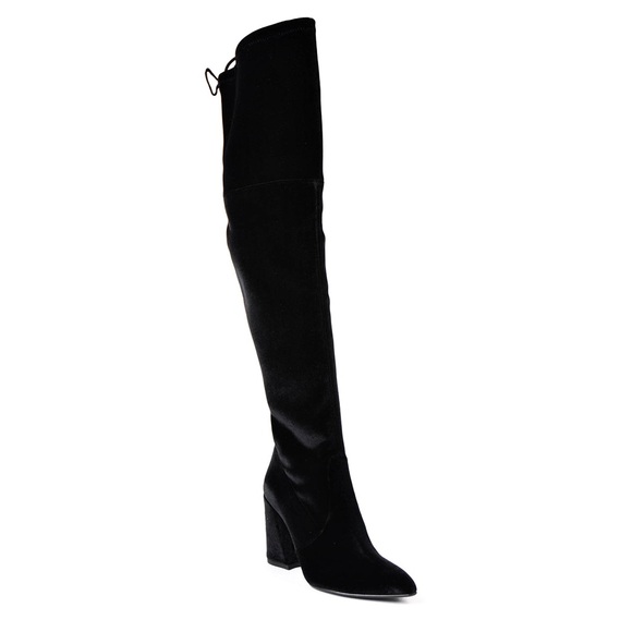 Stuart Weitzman | Shoes | Nib Stuart Weitzman Over Knee Thigh Velvet Black Otk Boots Highland ...